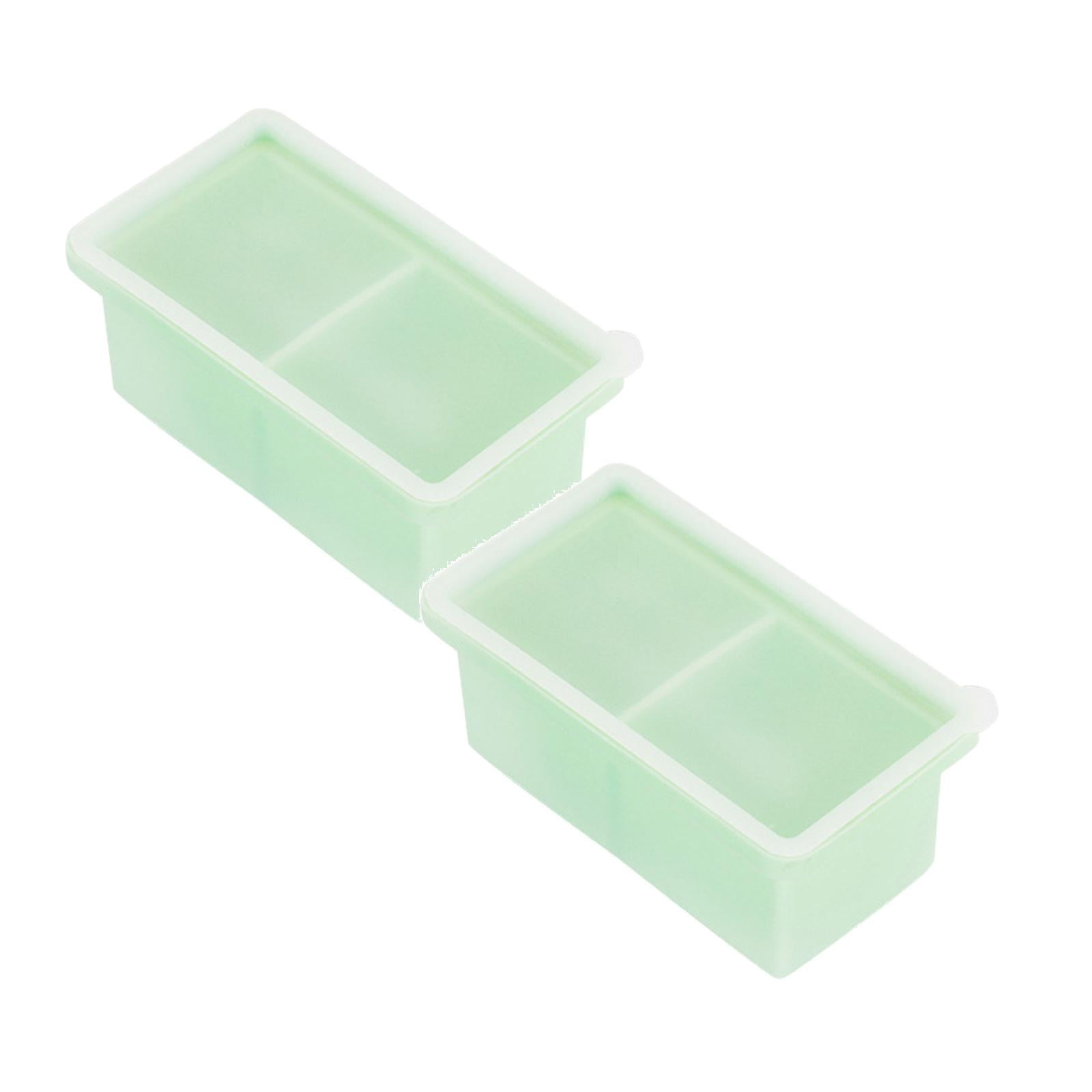 2 Cup Silicone Freezer Tray with Lid Extra Large 250ml Portion ...
