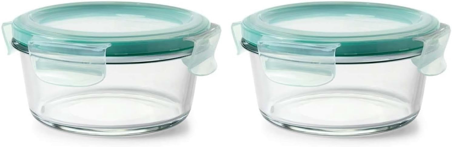 2 Cup Smart Seal Glass Round Food Storage Containers, Set of 2 ...