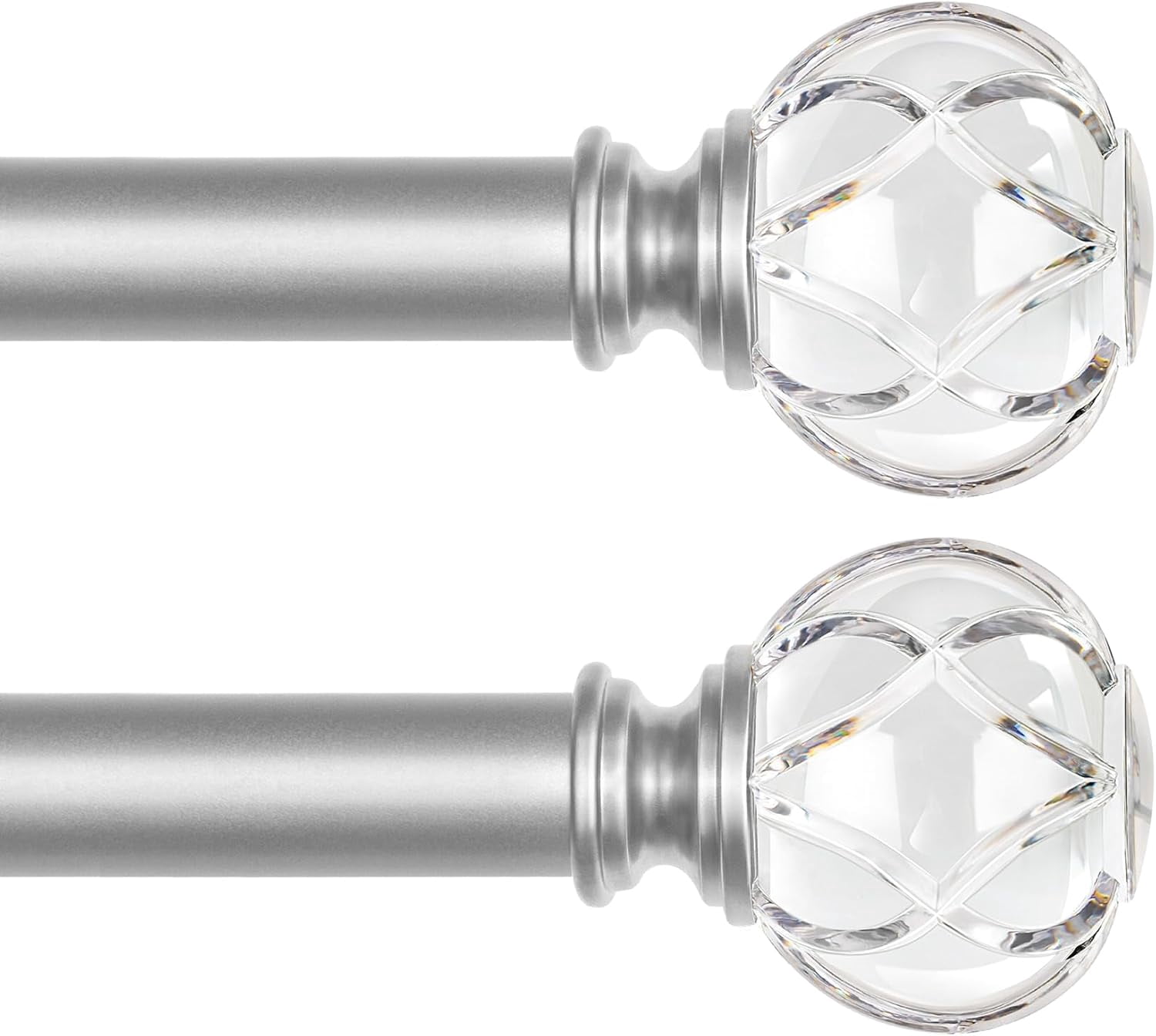 2 Curtain Rods for 48 to 84(4-7 ), 1 Inch Decorative Curtain Rod ...