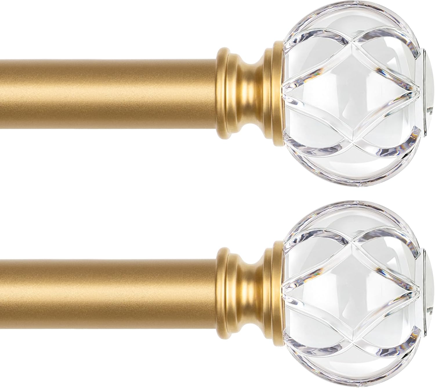 2 Curtain Rods for 48 to 84(4-7 ), 1 Inch Luxury Decorative Curtain Rod ...