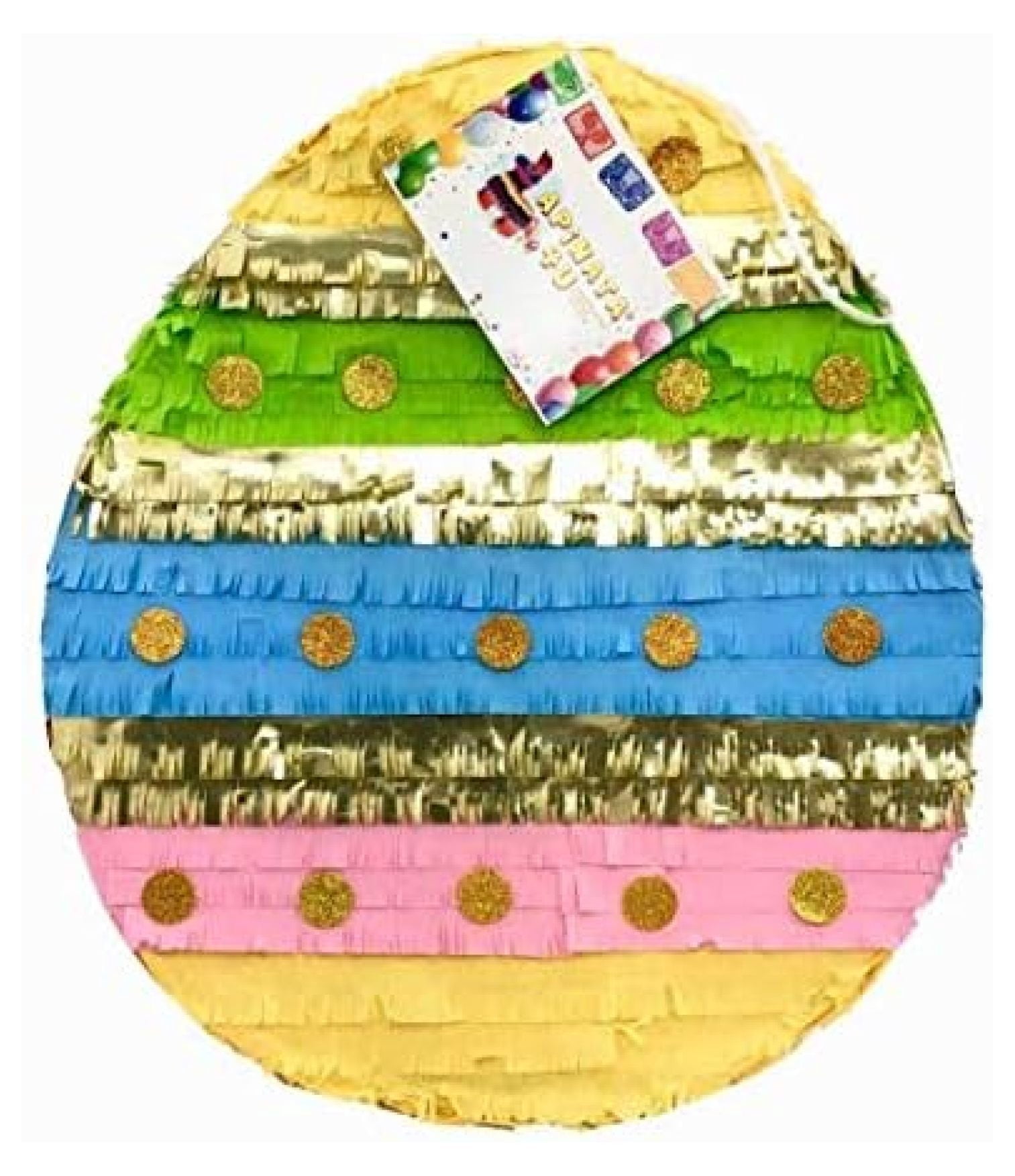 2- D Easter Egg Piñata with Glitter Accents Easter Theme Party Piñata ...
