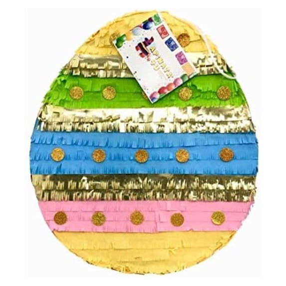 2- D Easter Egg Piñata with Glitter Accents Easter Theme Party Piñata ...