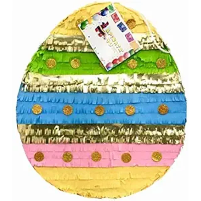 2- D Easter Egg Pinata with Gold Glitter Accents Easter Theme Party ...