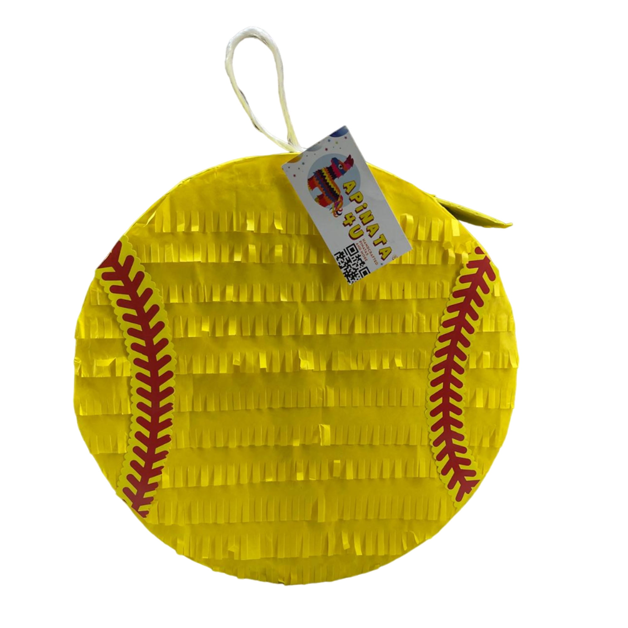 2-D Yellow Softball Pinata 16" Softball Birthday Softball Party ...