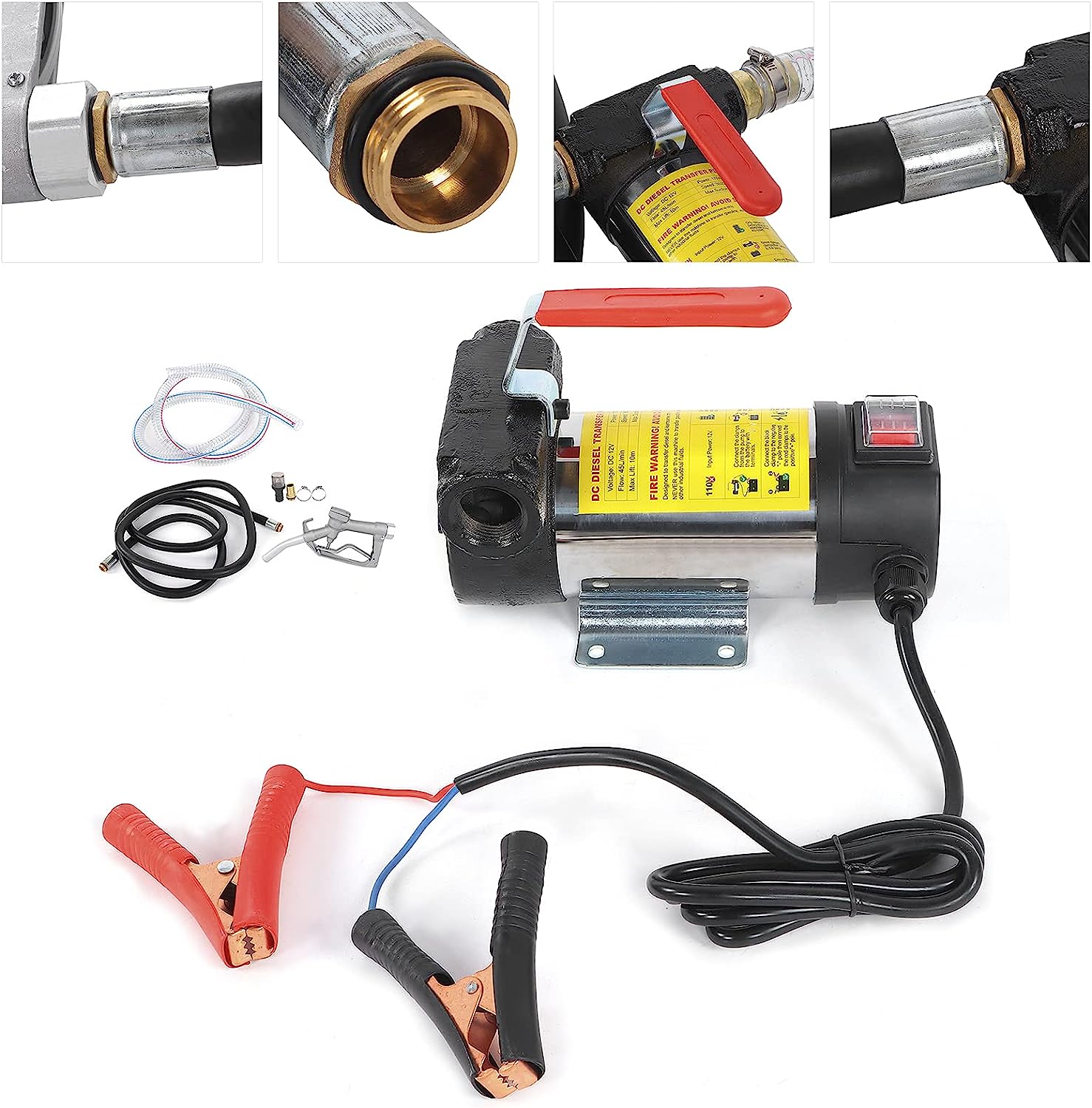 Biltek 12V DC Diesel, Biodiesel, Kerosene Transfer Pump, 10.5 gpm ...