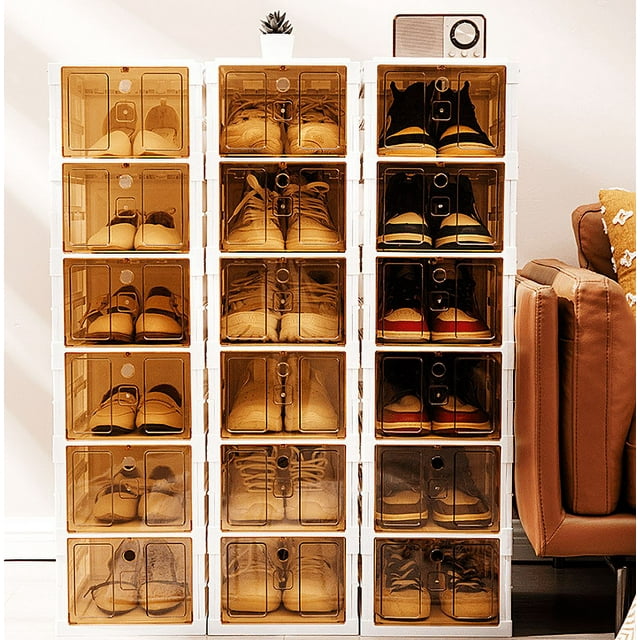 2-DAY Shoes Box Installation-free Organizer Containers Drawer with Lids ...