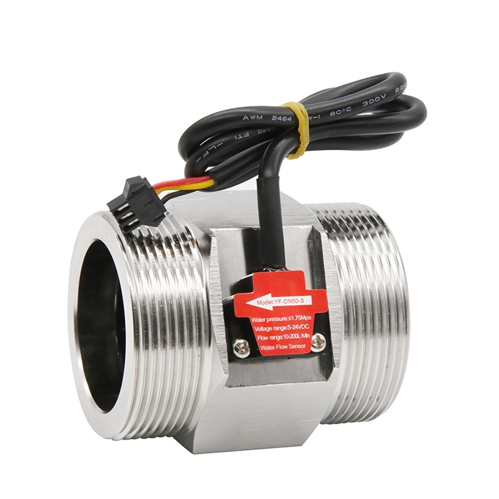 2" DC 5-18V Water Flow Sensor, 304 Stainless Steel Flow Sensor, Water ...