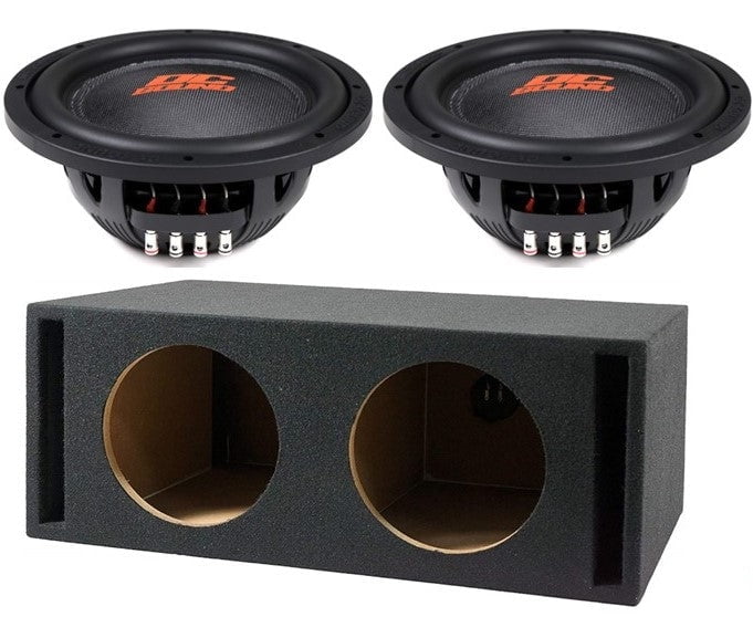 2 DC Sound DSW2000 10" Shallow-Mount Subwoofer 2000W DVC + Ported ...