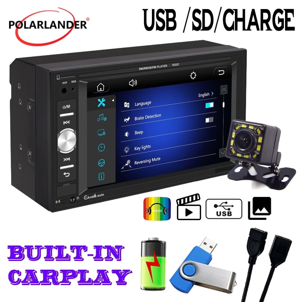 2 DIN 7" With Rear View Camera Car Multimedia Accessories MP5 player FM ...