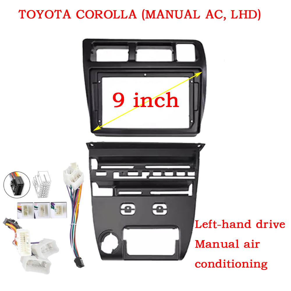 2 DIN 9 Inch Car android Frame Fascia Adapter Android Radio Dash ...