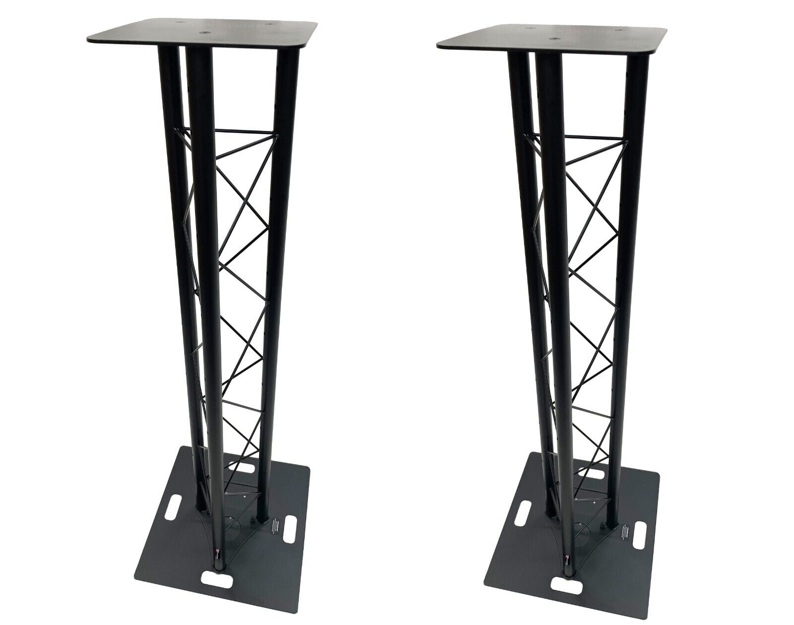 (2) DJ Lighting 4.92 ft 1.5M Black Bolted Triangle Truss Light Dual ...