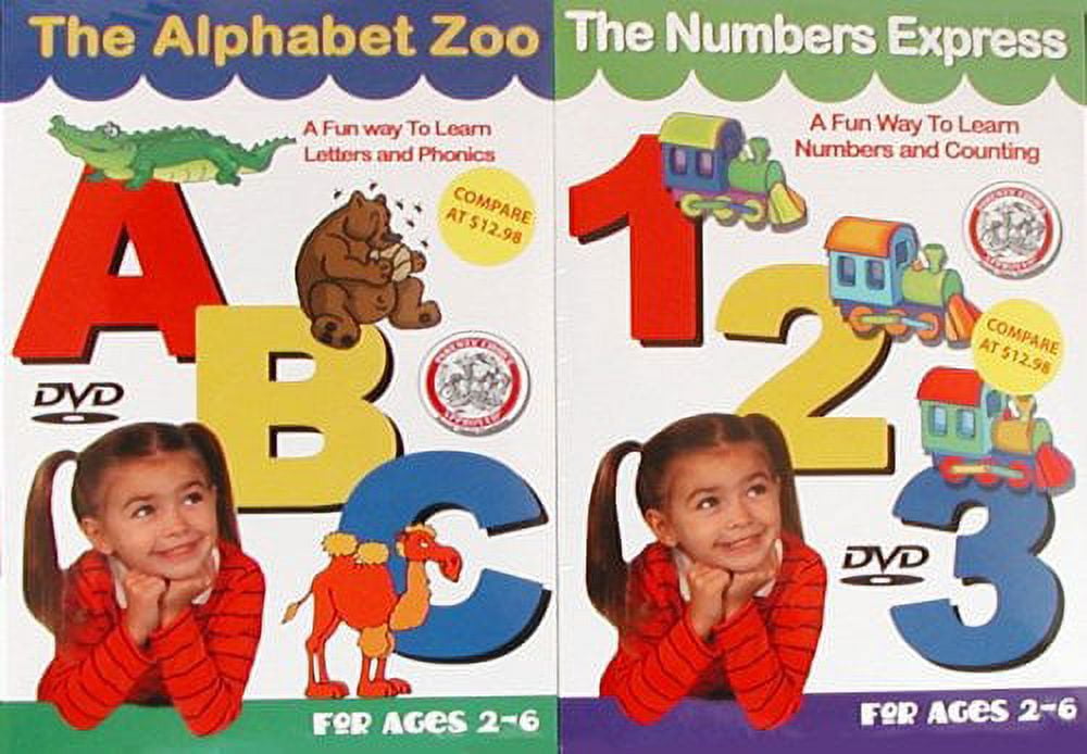 Pre-Owned 2 DVD Set The Alphabet Zoo and Numbers Express - Walmart.com