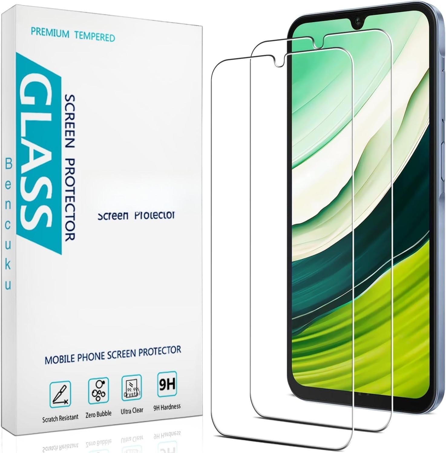 (2 ) Designed for Galaxy A16 5G Tempered Glass Screen Protector, Anti ...