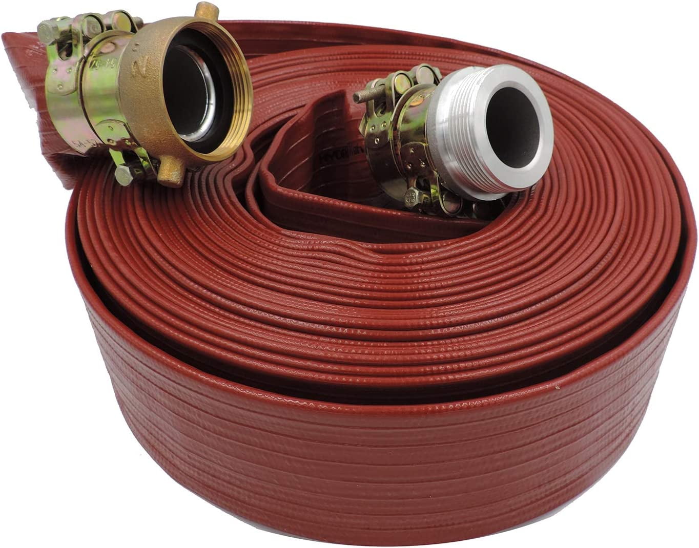 2" Dia. x 100 ft - 150 PSI High Pressure Reinforced PVC Lay Flat ...