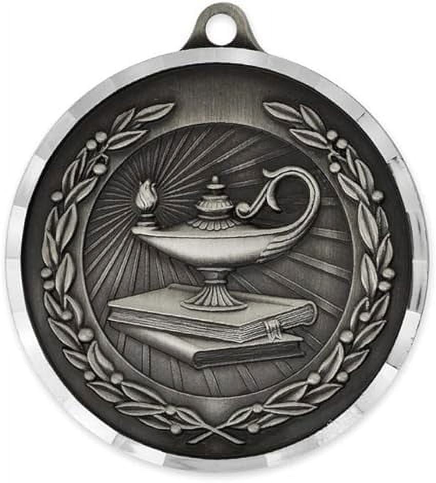 2" Diamond Cut Lamp of Knowledge Award Medal - Walmart.com