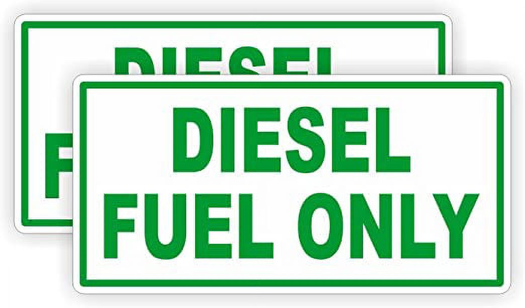 (2) Diesel Fuel Only Vinyl Decals | Stickers | Labels Fuel Transfer ...