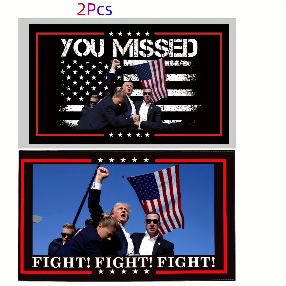 2 Different Trump 2024 Flag 3x5 Foot Decorated Flag Trump 2024 Flag ...