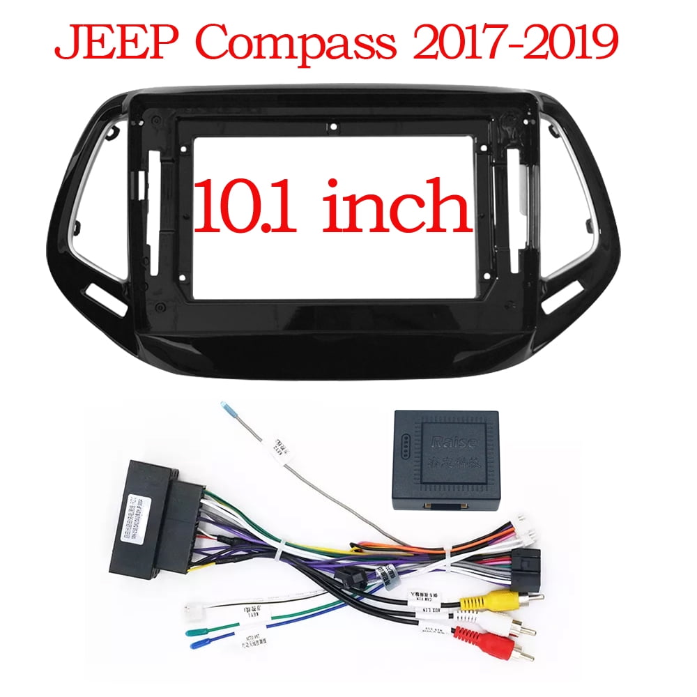 2 Din 10.1 Inch Car Radio Plastic Fascia Panel Frame for JEEP Compass ...