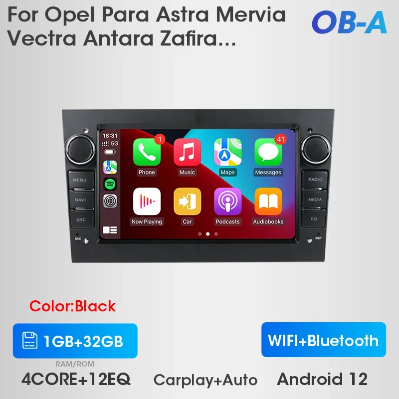 2 Din 7 Inch Car Radio for Opel Astra H J 2004 Vectra Vauxhall Antara ...