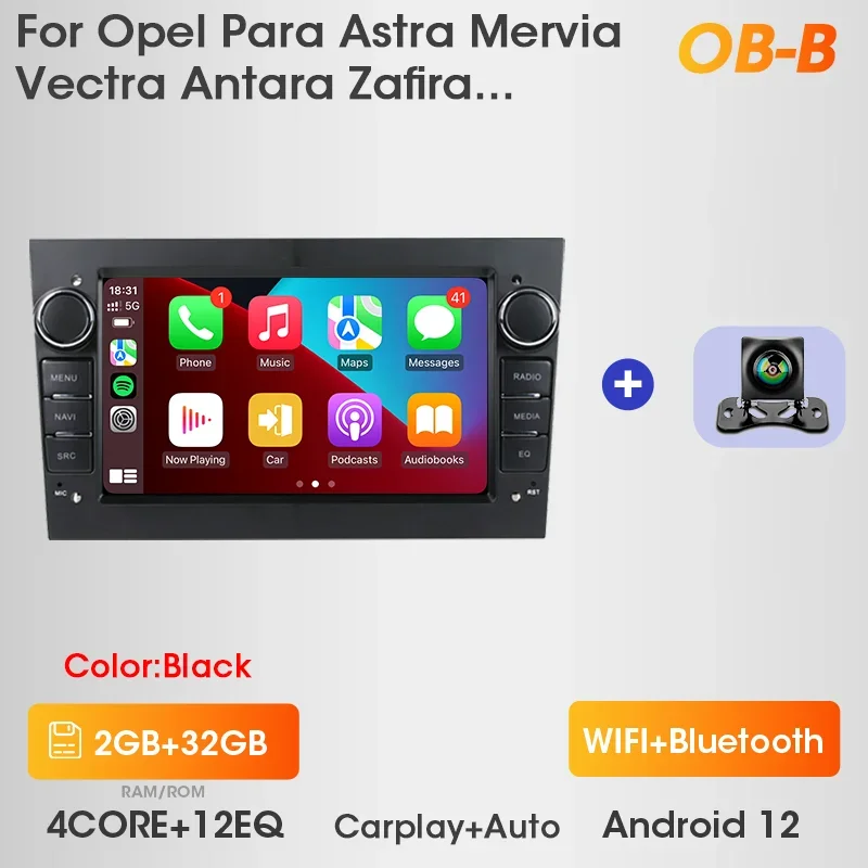 2 Din 7 Inch Car Radio for Opel Astra H J 2004 Vectra Vauxhall Antara ...