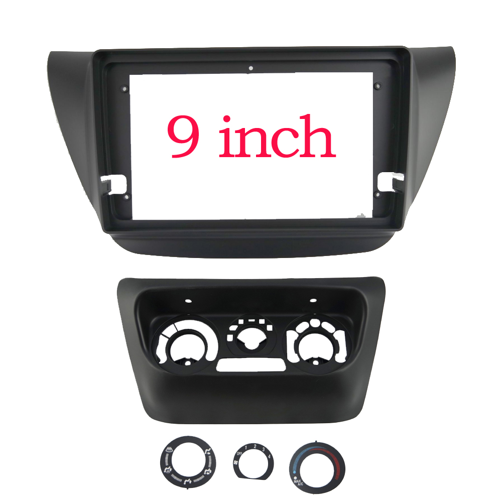 2 Din 9 Inch Car Radio Fascias for MITSUBISHI Lancer Ralliart 2005-2008 ...