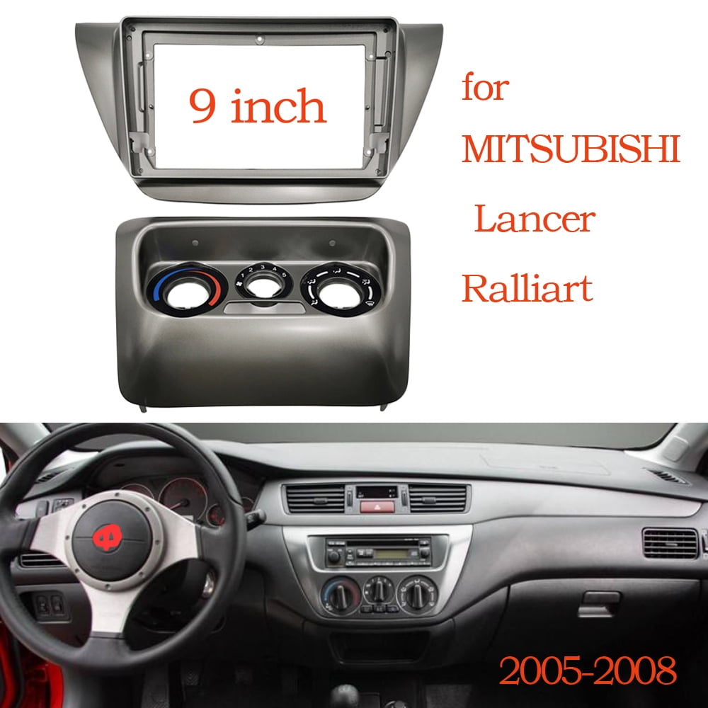 2 Din 9 Inch Car Radio Fascias for MITSUBISHI Lancer Ralliart 2005-2008 ...