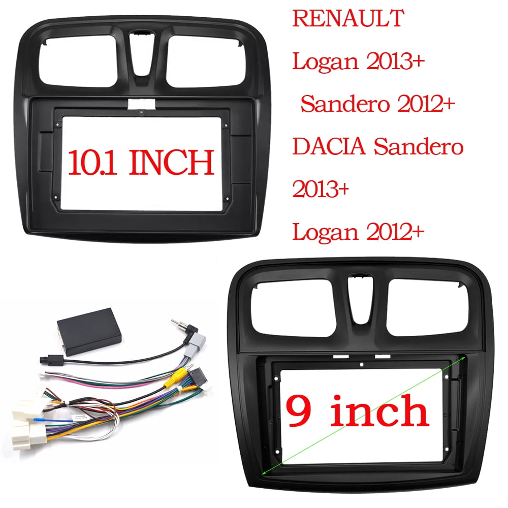 2 Din 9 Inch Car Radio Fascias for RENAULT Sandero Symbol Logan 2014+ Dashboard Frame ...