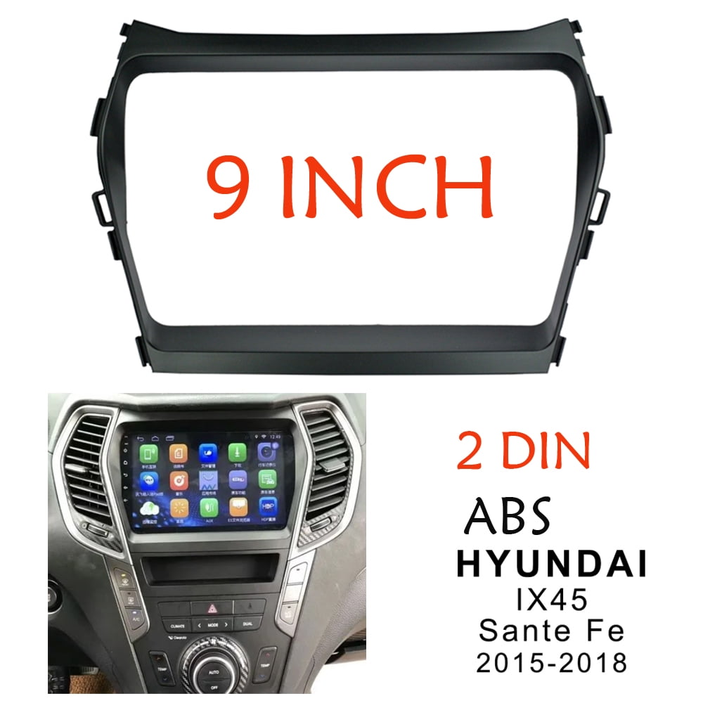 2 Din 9 Inch Car Radio Plastic Fascia Panel Frame Cable for HYUNDAI ...