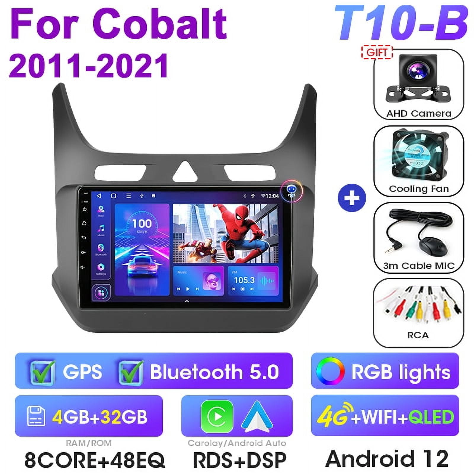 2 Din Android 12 Car Radio For Chevrolet Cobalt 2 2011 - 2018 Multimedia Video Player GPS 4G ...