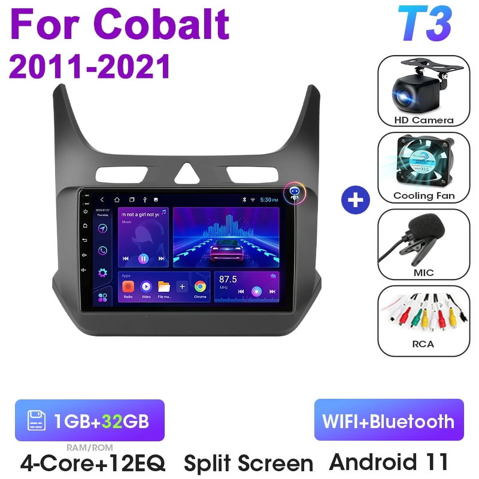 2 Din Android 12 Car Radio For Chevrolet Cobalt 2 2011 - 2018 Multimedia Video Player GPS 4G ...