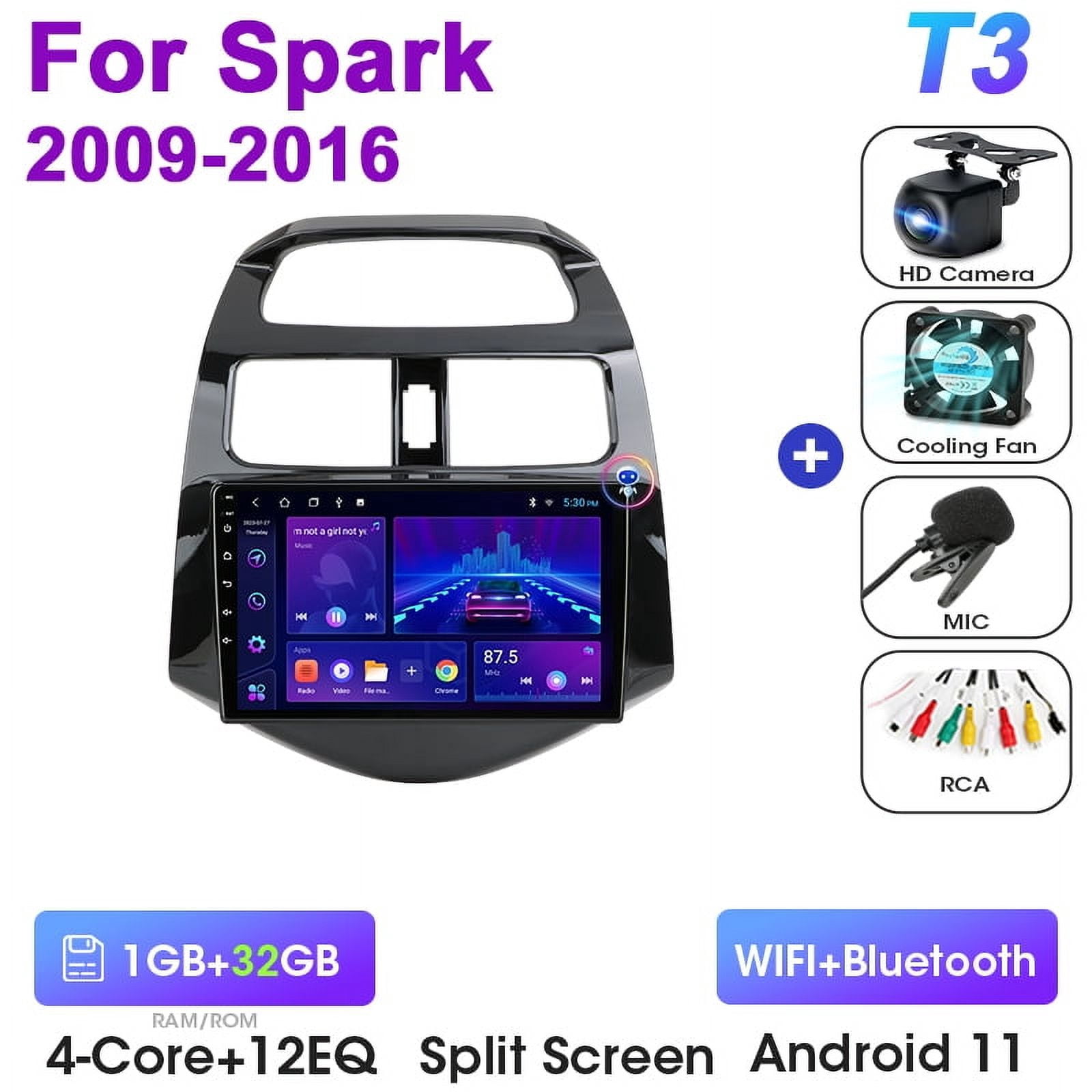 2 Din Android 12 Car Radio For Chevrolet Spark Beat Matiz Creative 2009 ...