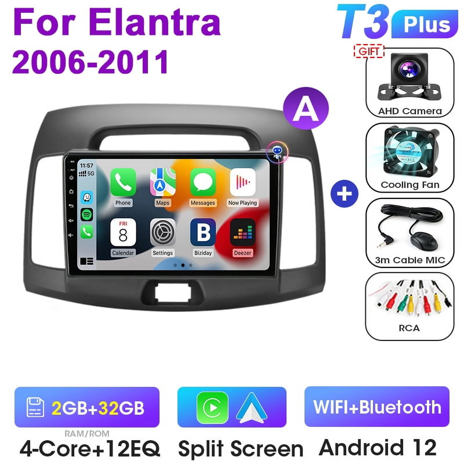 2 Din Android 12 Car Radio For Hyundai Elantra 2006 - 2011 Multimedia Video Player GPS 4G WIFI ...