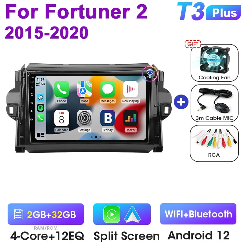 2 Din Android 12 Car Radio For Toyota Fortuner 2 2015-2020 Multimedia ...