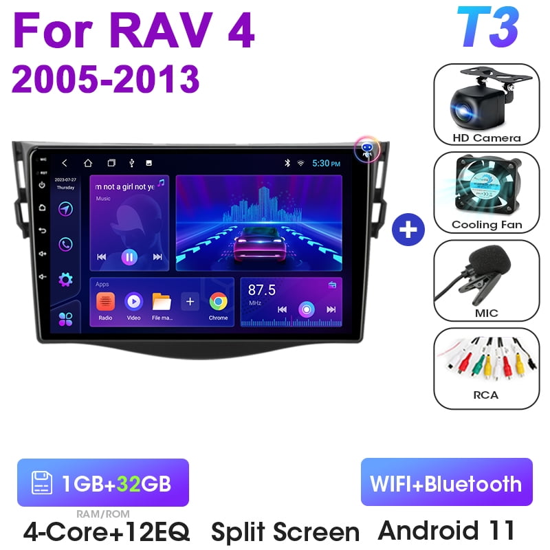 2 Din Android 12 Car Radio For Toyota RAV4 Rav4 2005-2013 Multimedia ...