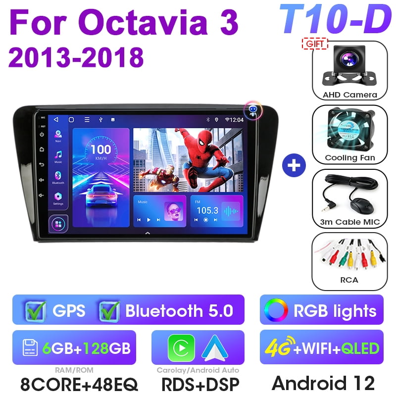 2 Din Android 12 Car Radio For Volkswagen Skoda Octavia 3 A7 2013-2018 ...