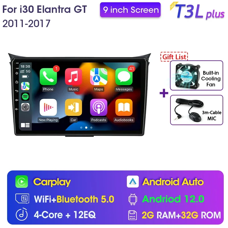2 Din Android 12 Car Radio Hyundai I30 II Elantra GT 2012-2016 ...