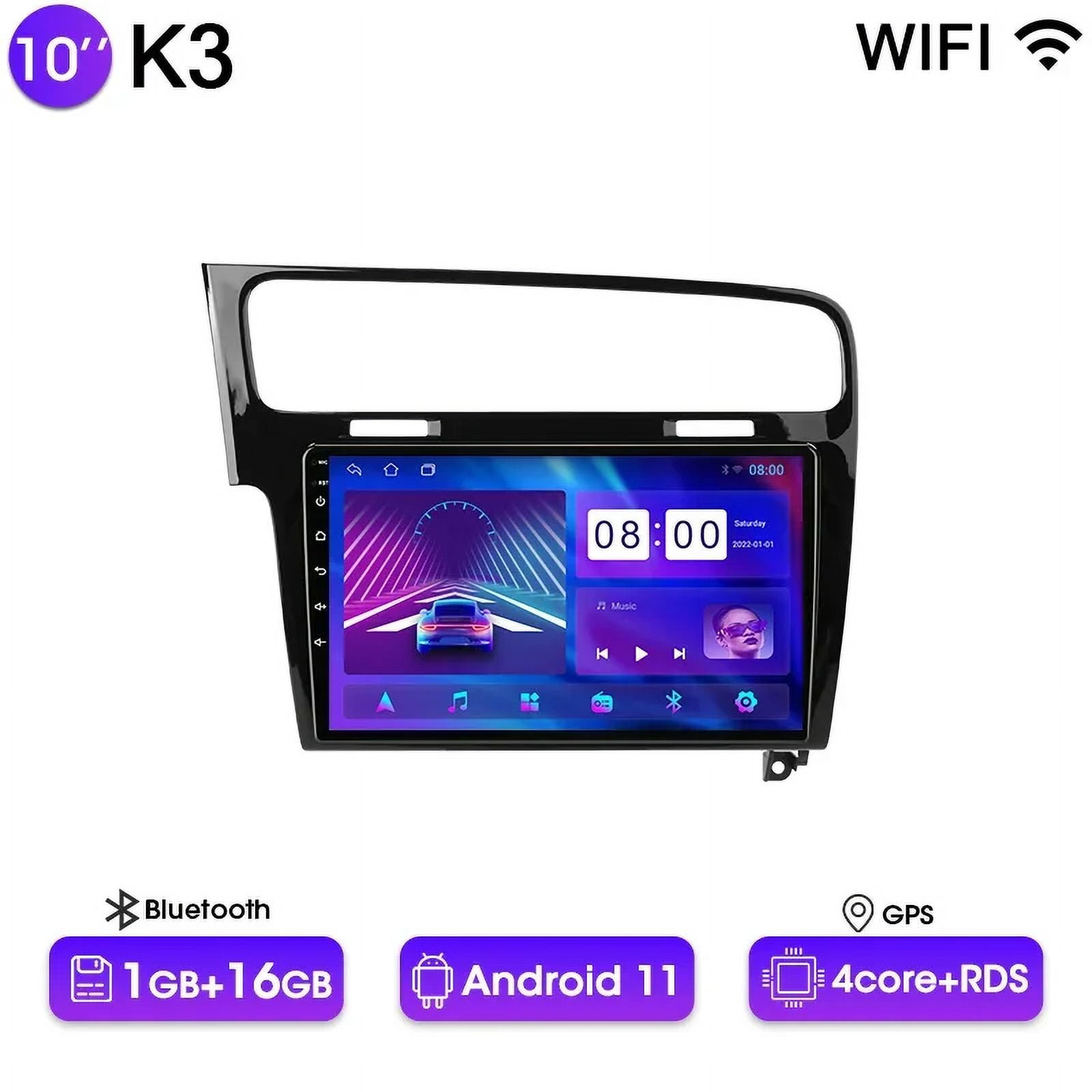 2 Din Android 12 Carplay Auto Car Radio for Volkswagen VW Golf 7 2013-2017 Multimedia Player ...