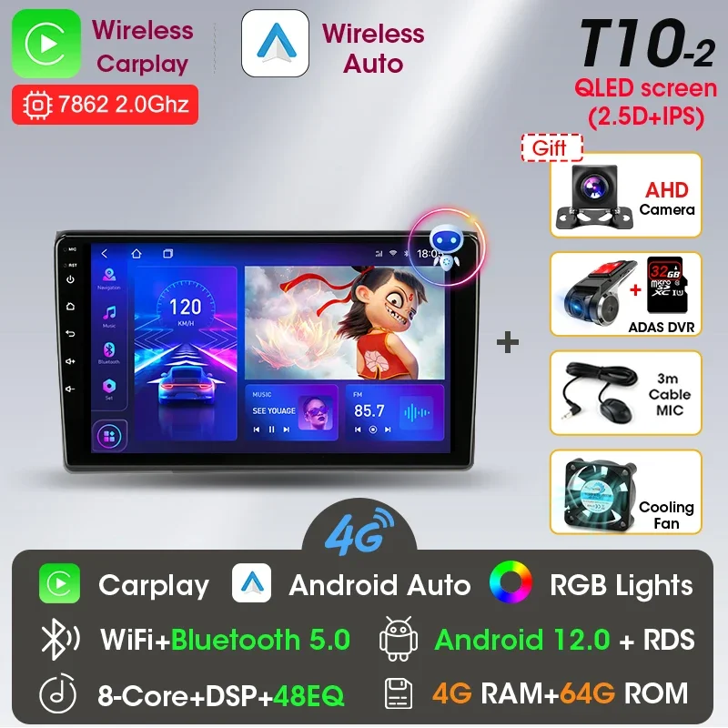 2 Din Android 12 Carplay Car Radio for Citroen C5 2008 - 2017 ...