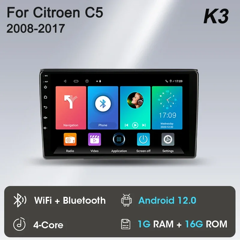 2 Din Android 12 Carplay Car Radio for Citroen C5 2008 - 2017 ...