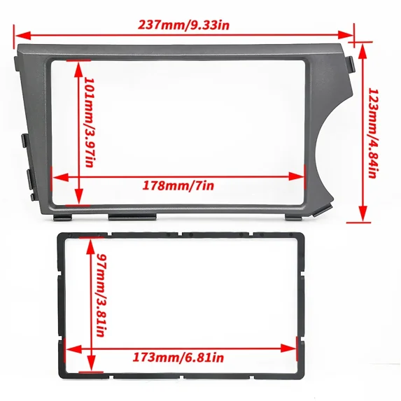 2 Din Fascia For SSANG YONG Actyon 2006-2009 Kyron Radio GPS DVD Stereo ...