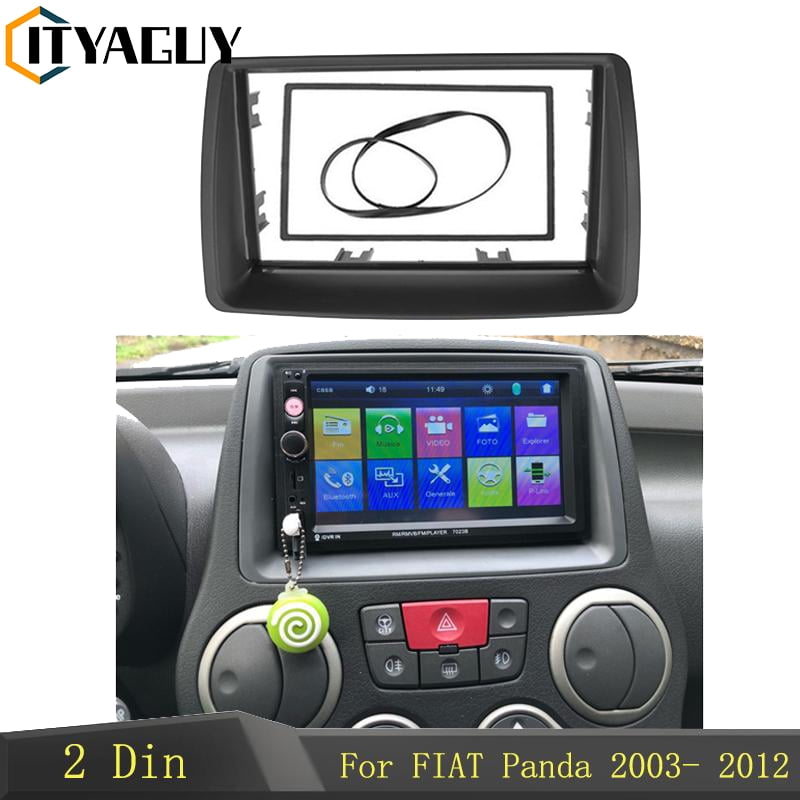 2 Din Radio Fascia For FIAT Panda 2003- 2012 Double din frame Stereo ...