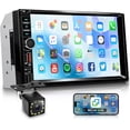 2 Din Radio with iOS/ Mirror Link, 7 Inch Touch Screen Stereo Double ...