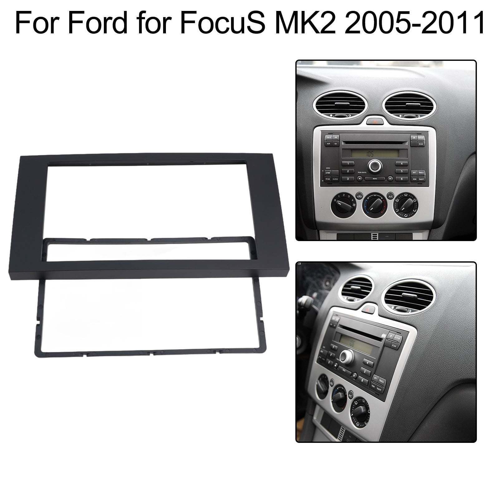 2 Din Stereo Radio Navigation Fascia Panel Frame Trim for Ford for ...