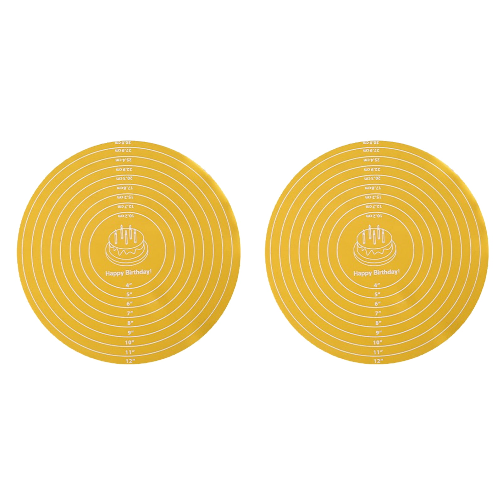 2 Dishwasher Safe Silicone Cake Decorating Mat With Antiskid Surfaces ...