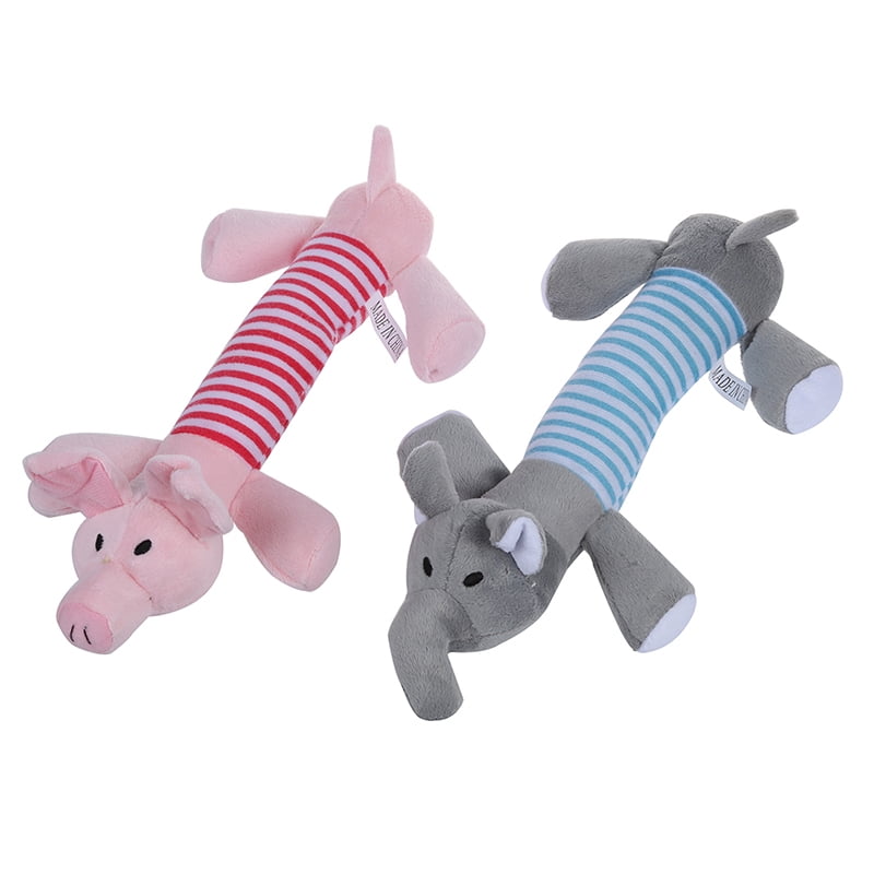 2 Dog Pet Puppy Chew Squeaker Squeaky Plush Sound Pig Toys - Walmart.com