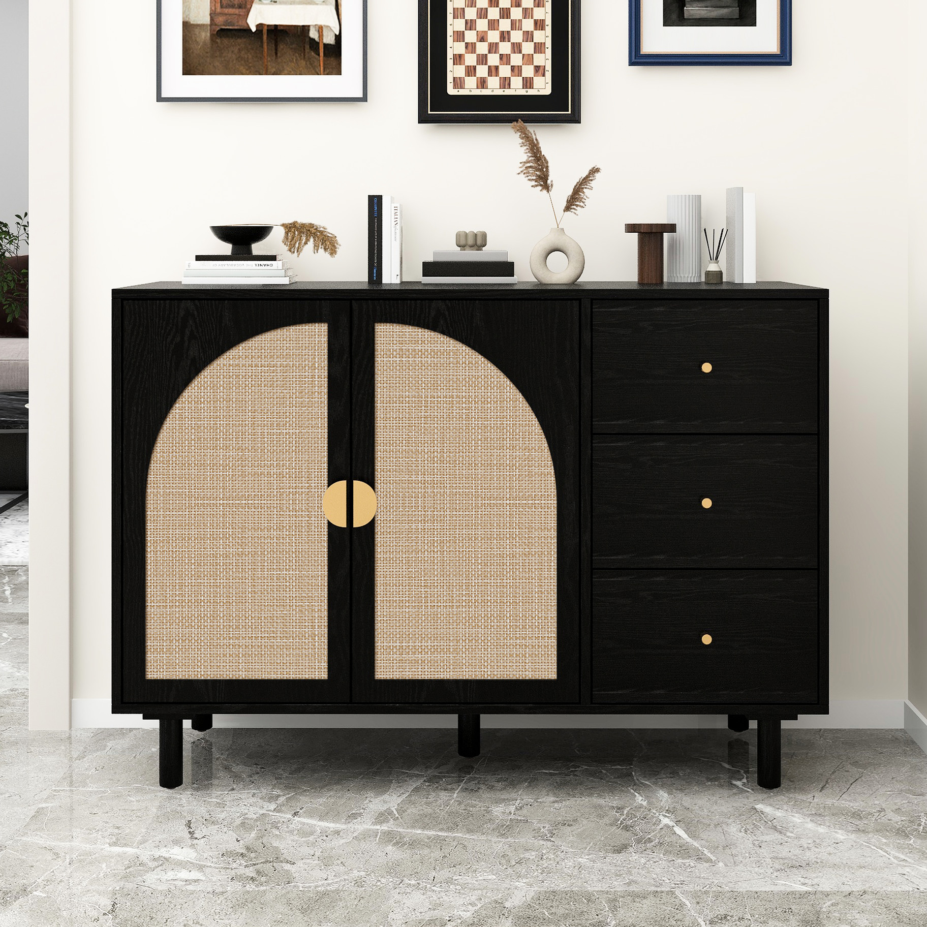 2 Door 3 Drawer Storage Cabinet - Engineered Proof For Bedroom, Living ...