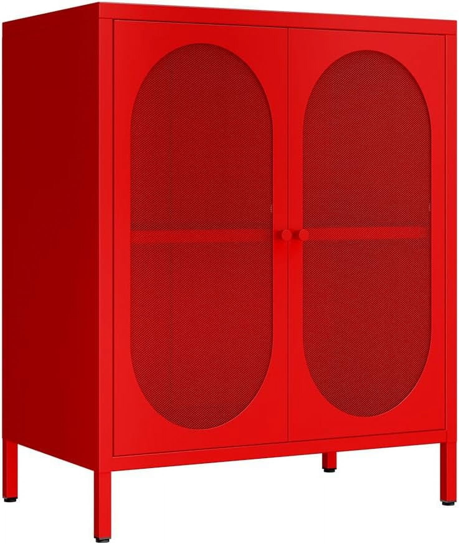 2 Door Accent Cabinet,Metal Storage Cabinet with Adjustable Shelf ...