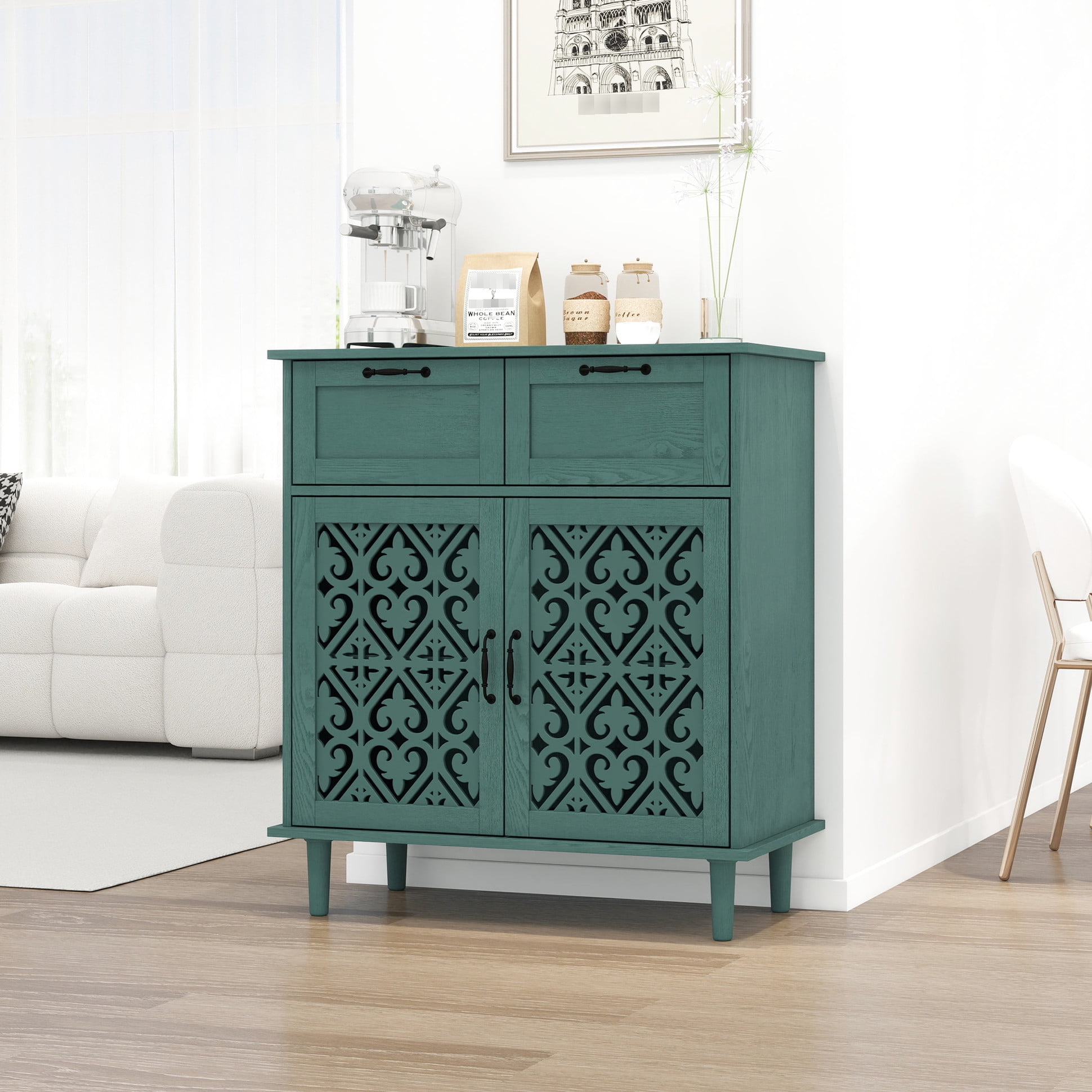 2 Door Drawer Cabinet In Dark For Living Room - Also Bedroom, Study ...