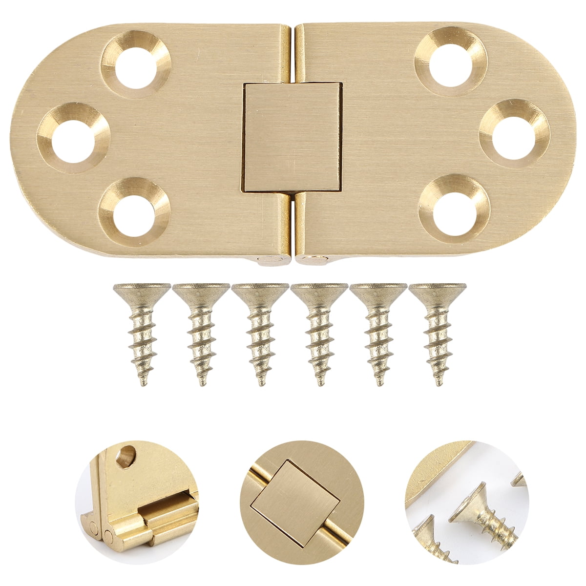 OUNONA Solid Brass Hinges and Connectors with Screws for Table Folding ...