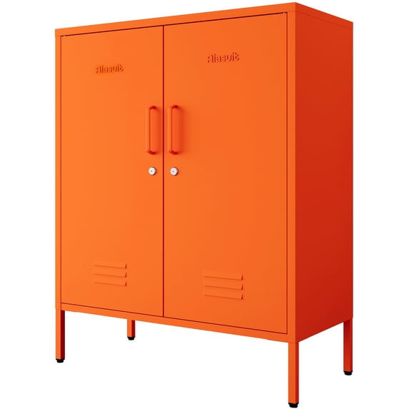 2 Door Lockable Metal Storage Cabinet - 3-Tier Heavy Duty ...